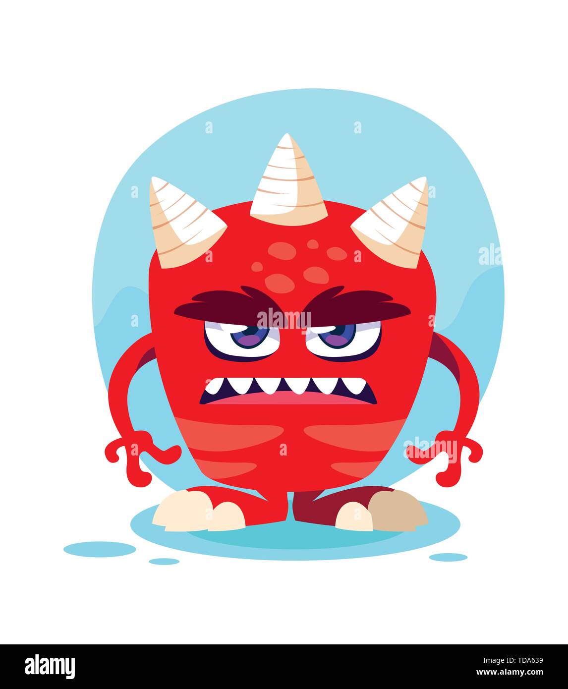 Monster cartoon design, Creature face emoticon caricature halloween ...