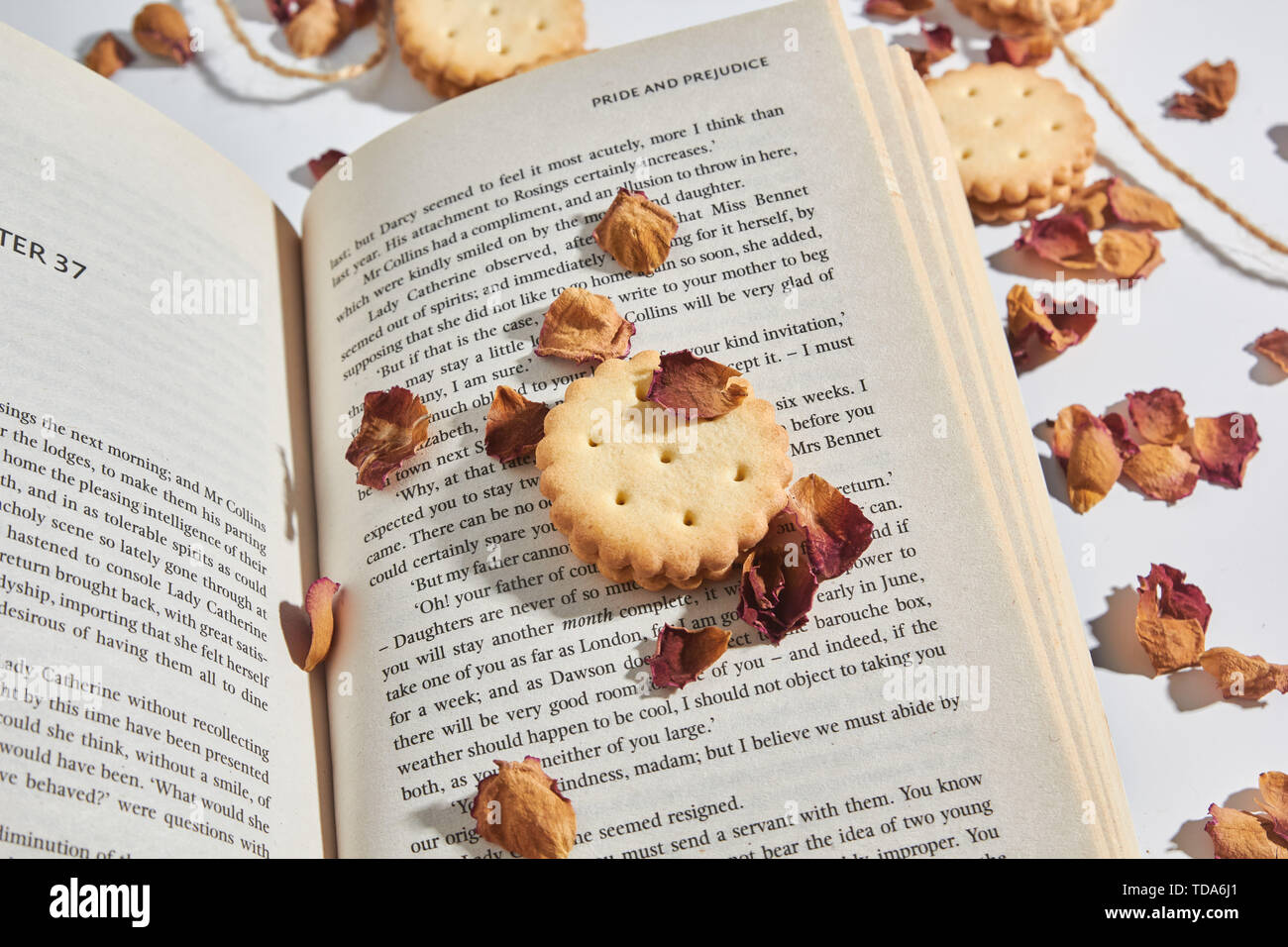 Dried flower biscuits Stock Photo - Alamy