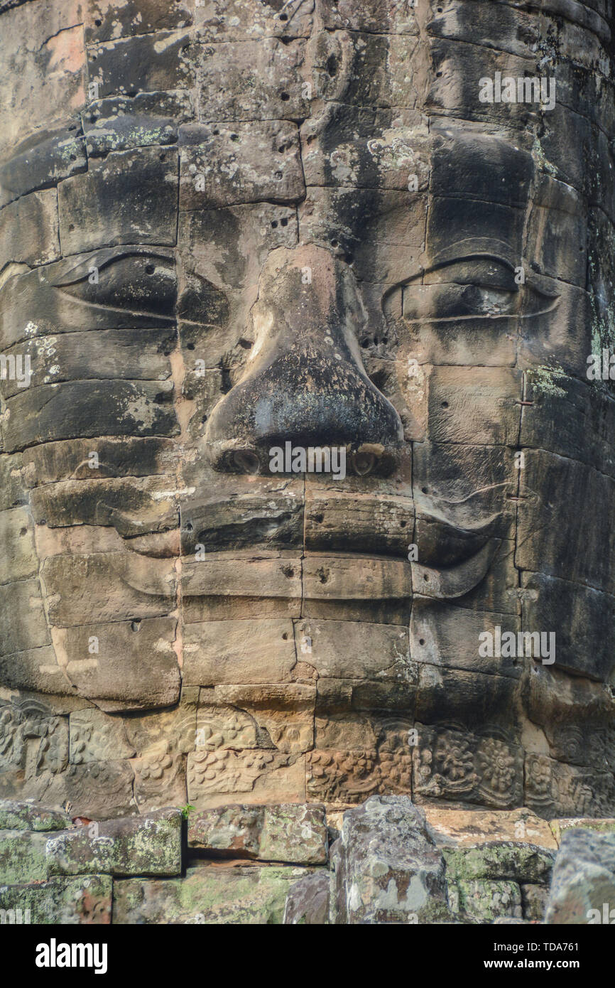 Angkor Wat Angkor's smile Stock Photo - Alamy