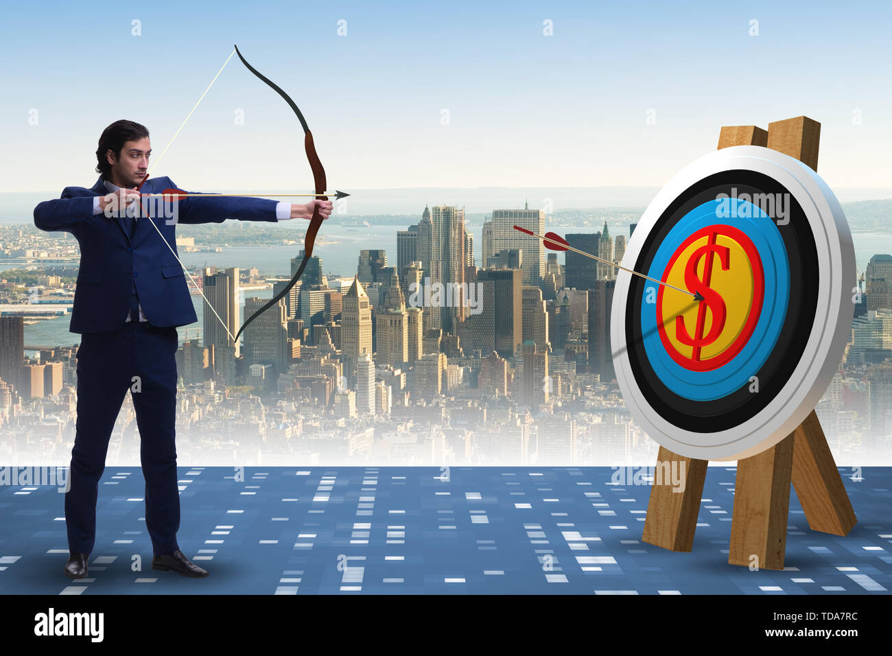 Archery missing the bullseye hi-res stock photography and images - Alamy