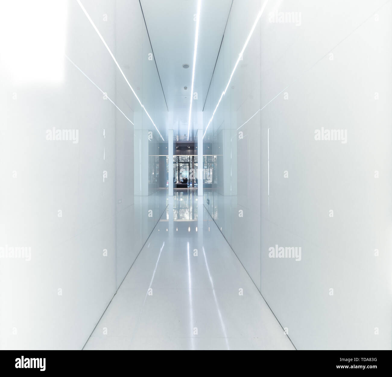 Office building walkway Stock Photo - Alamy