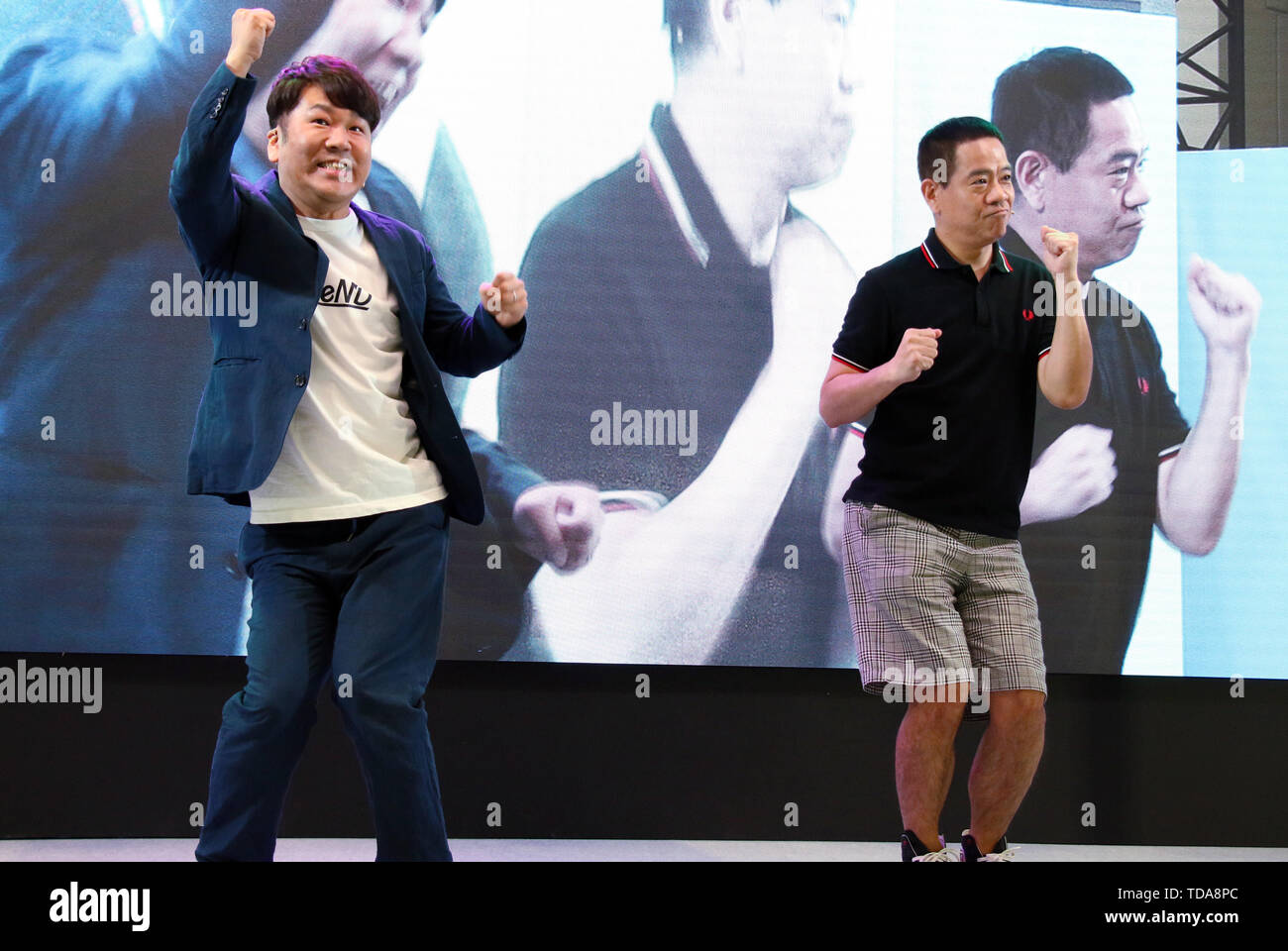 Tokyo, Japan. 13th June, 2019. Japanese comedy duo FUJIWARA members ...