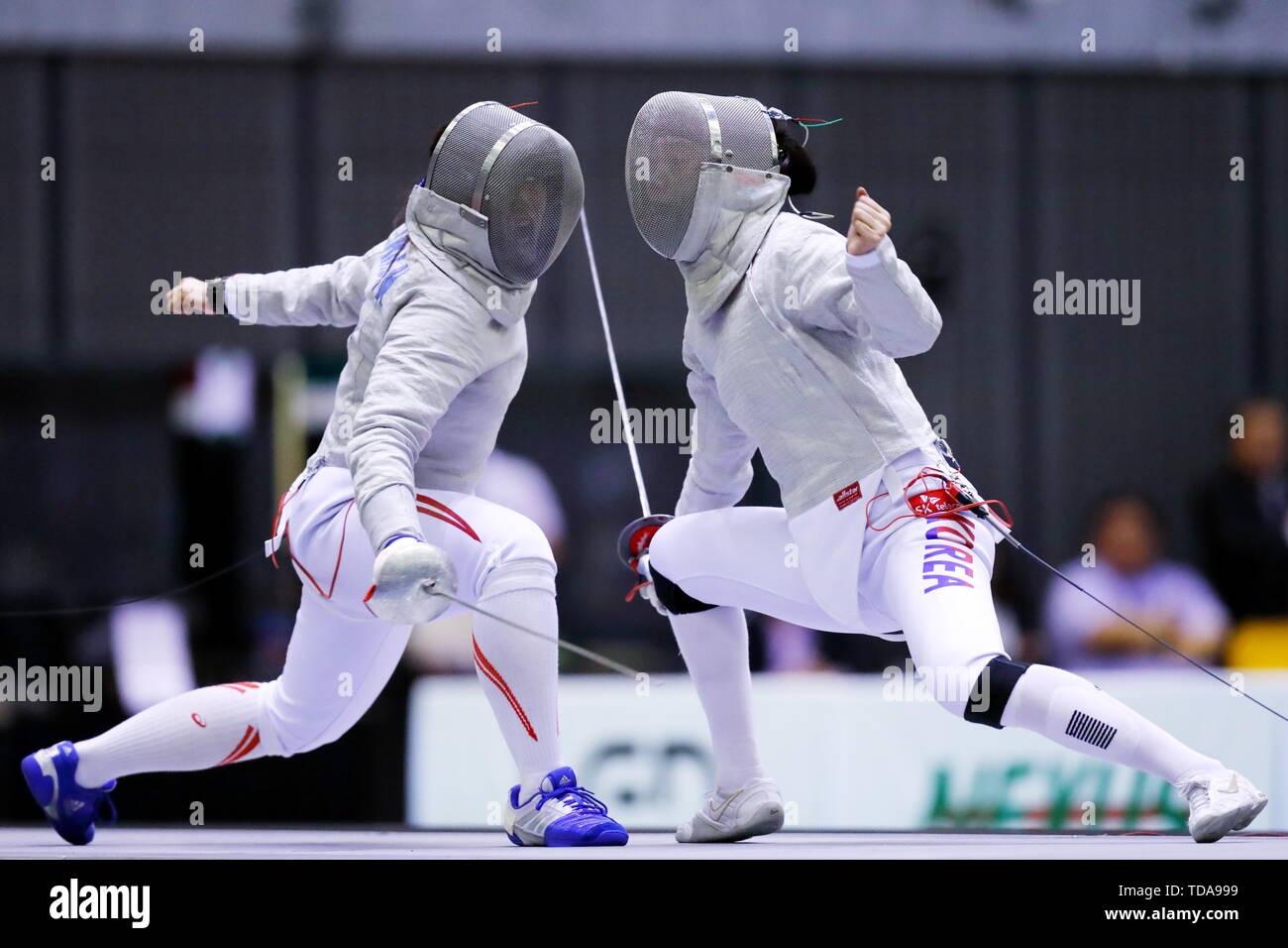 Chiba Port Arena, Chiba, Japan. 13th June, 2019. (L-R) Norika Tamura ...