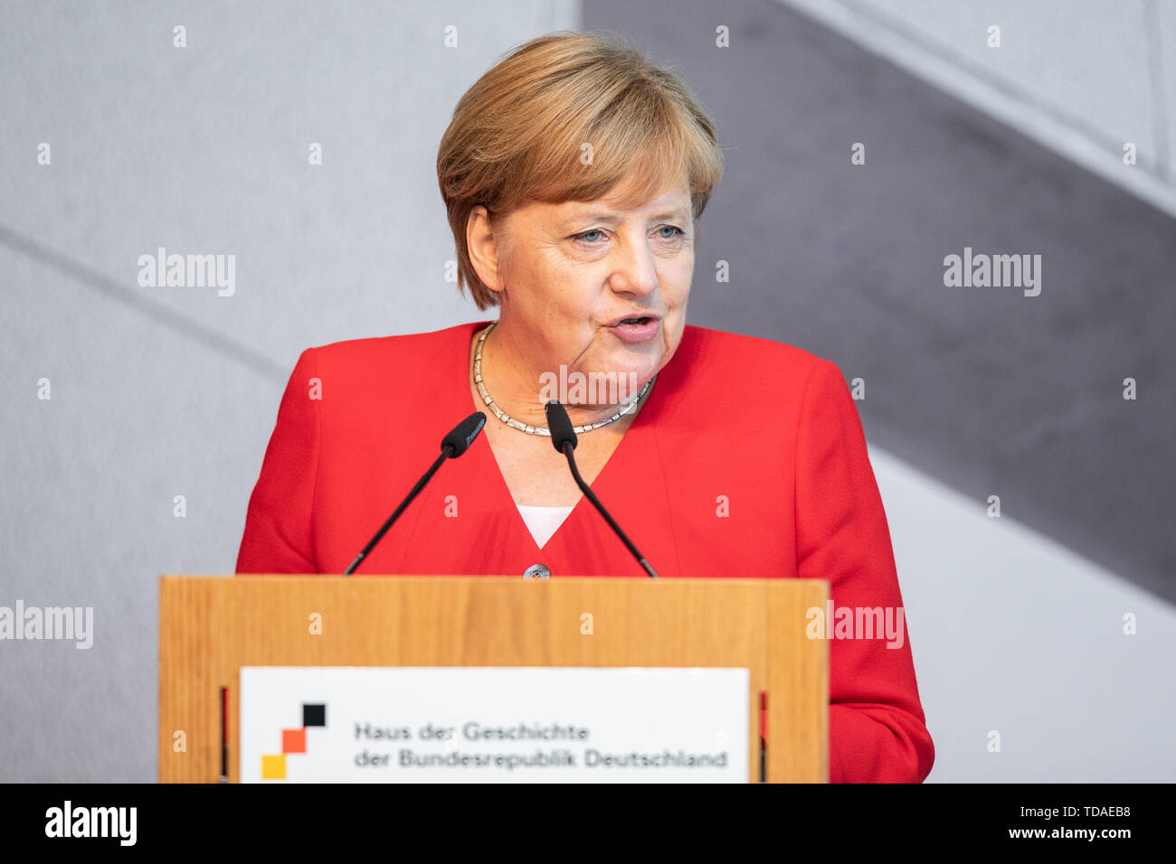 Bonn, Germany. 14th June, 2019. Chancellor Angela Merkel (CDU) speaks ...