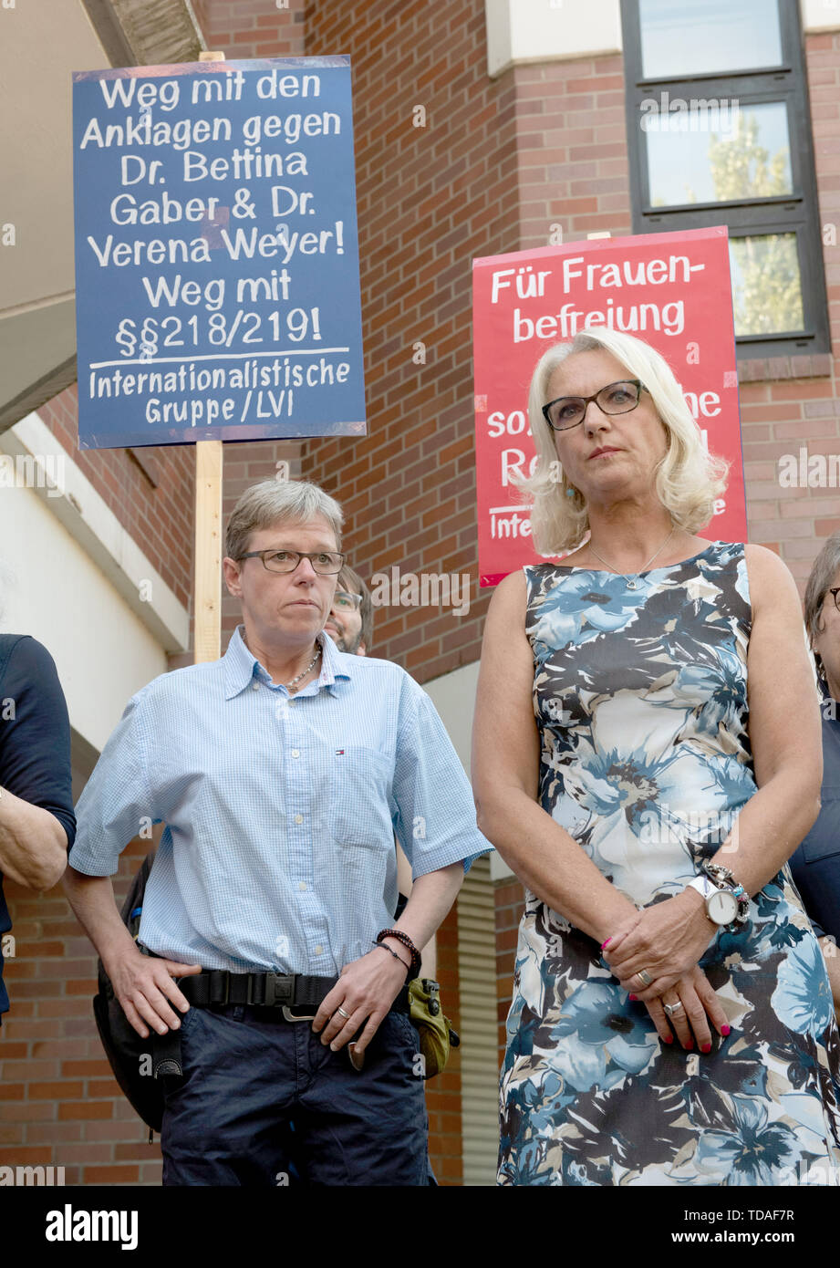 Berlin, Germany. 14th June, 2019. The doctors Bettina Gaber (r) and Dr ...