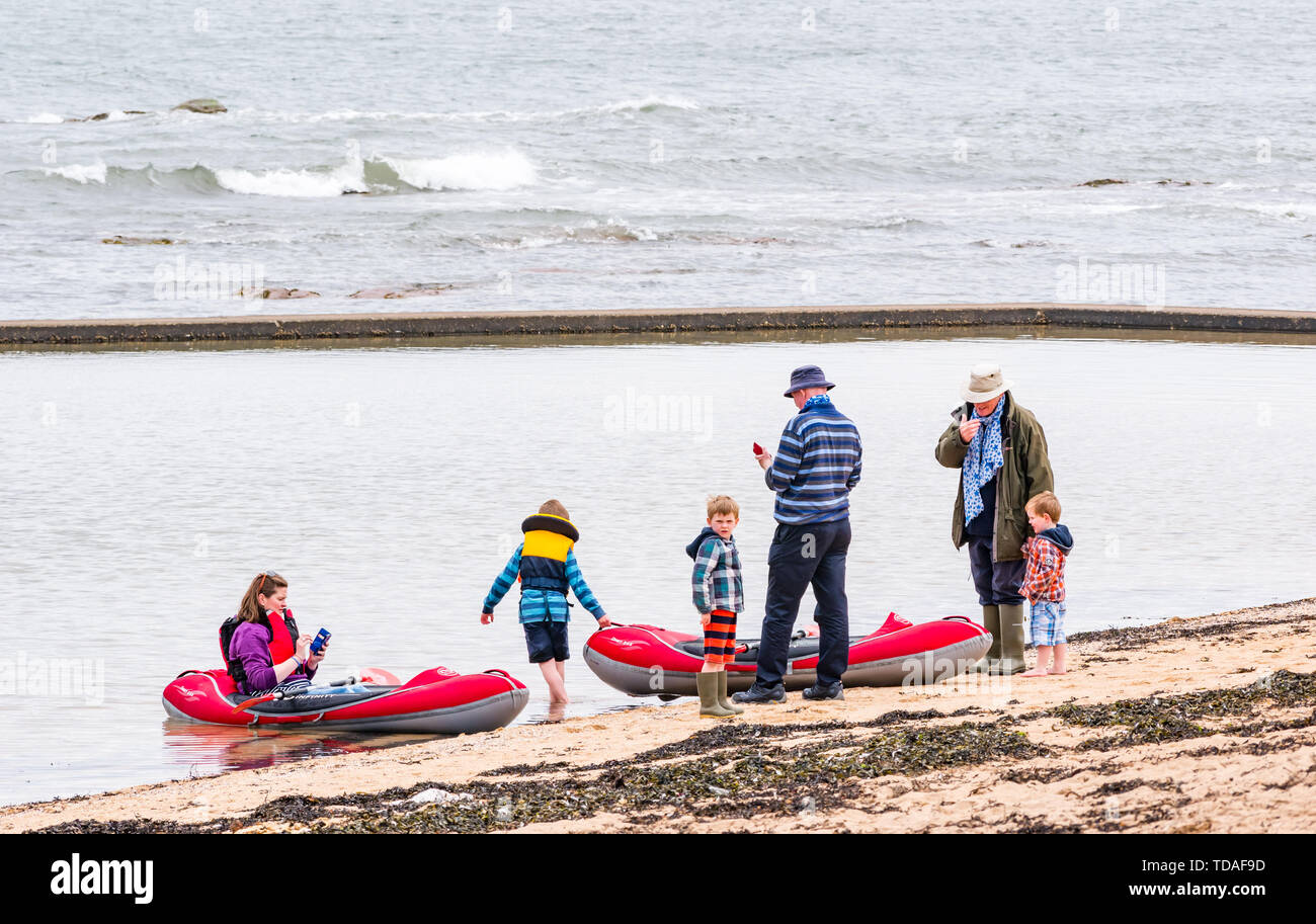 Children Playing In Inflatable Boat High Resolution Stock Photography ...