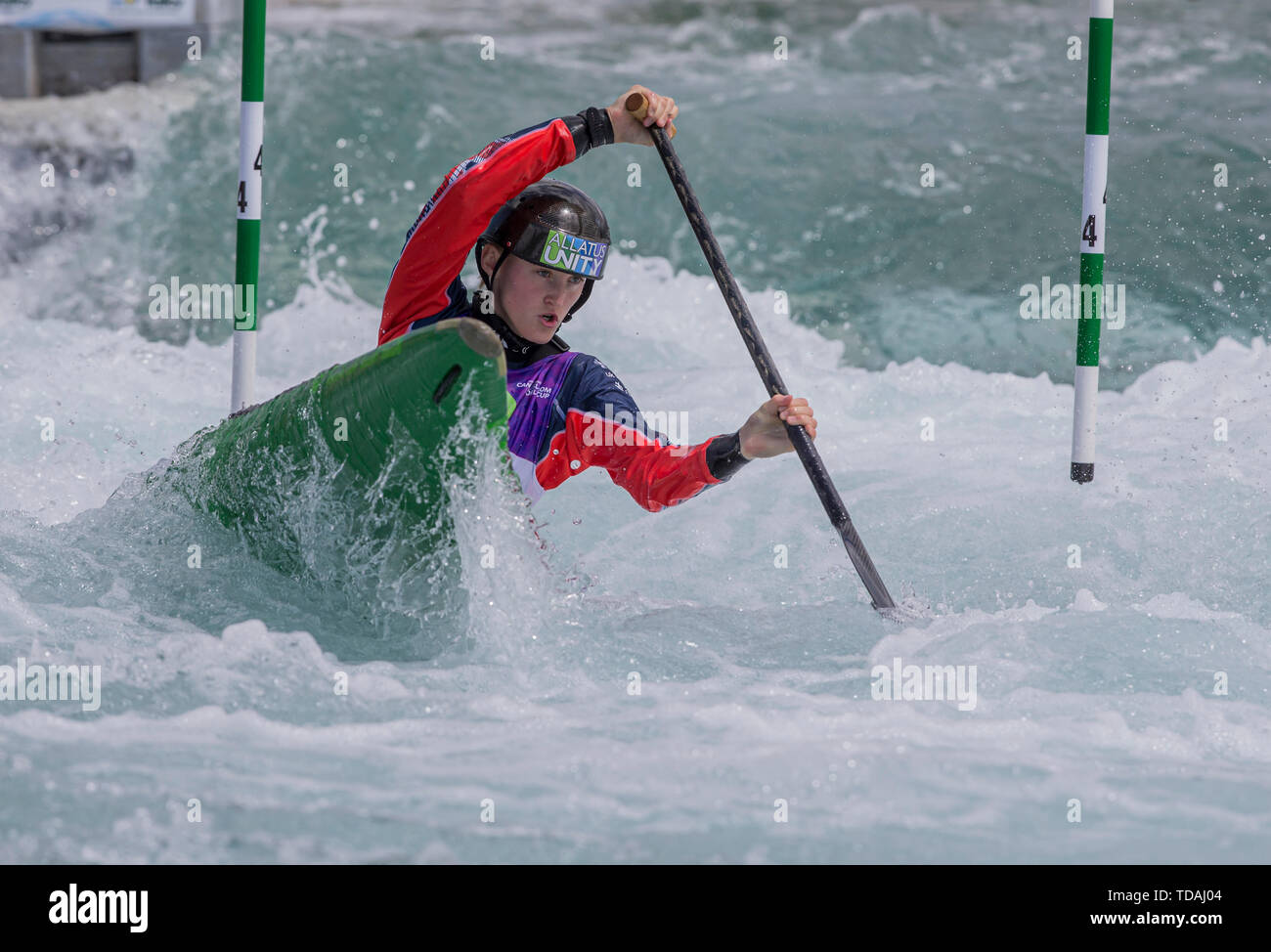 Lee Valley Whitewater Centre, UK. 14th June, 2019. ICF Canoe Slalom ...