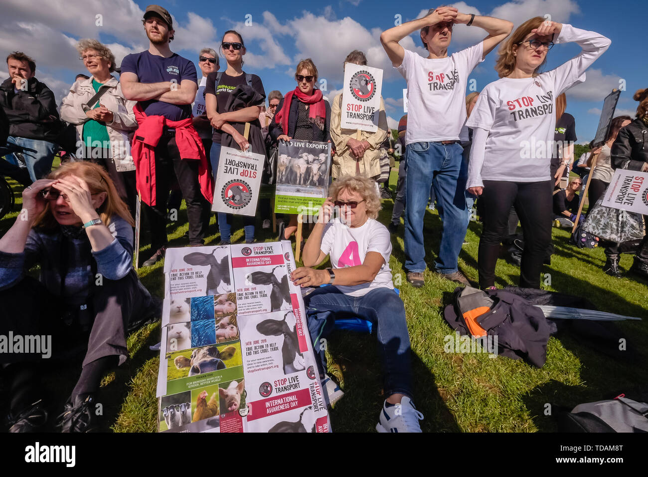London, UK. 14th June 2019. Compassion in World Farming rally in Hyde ...