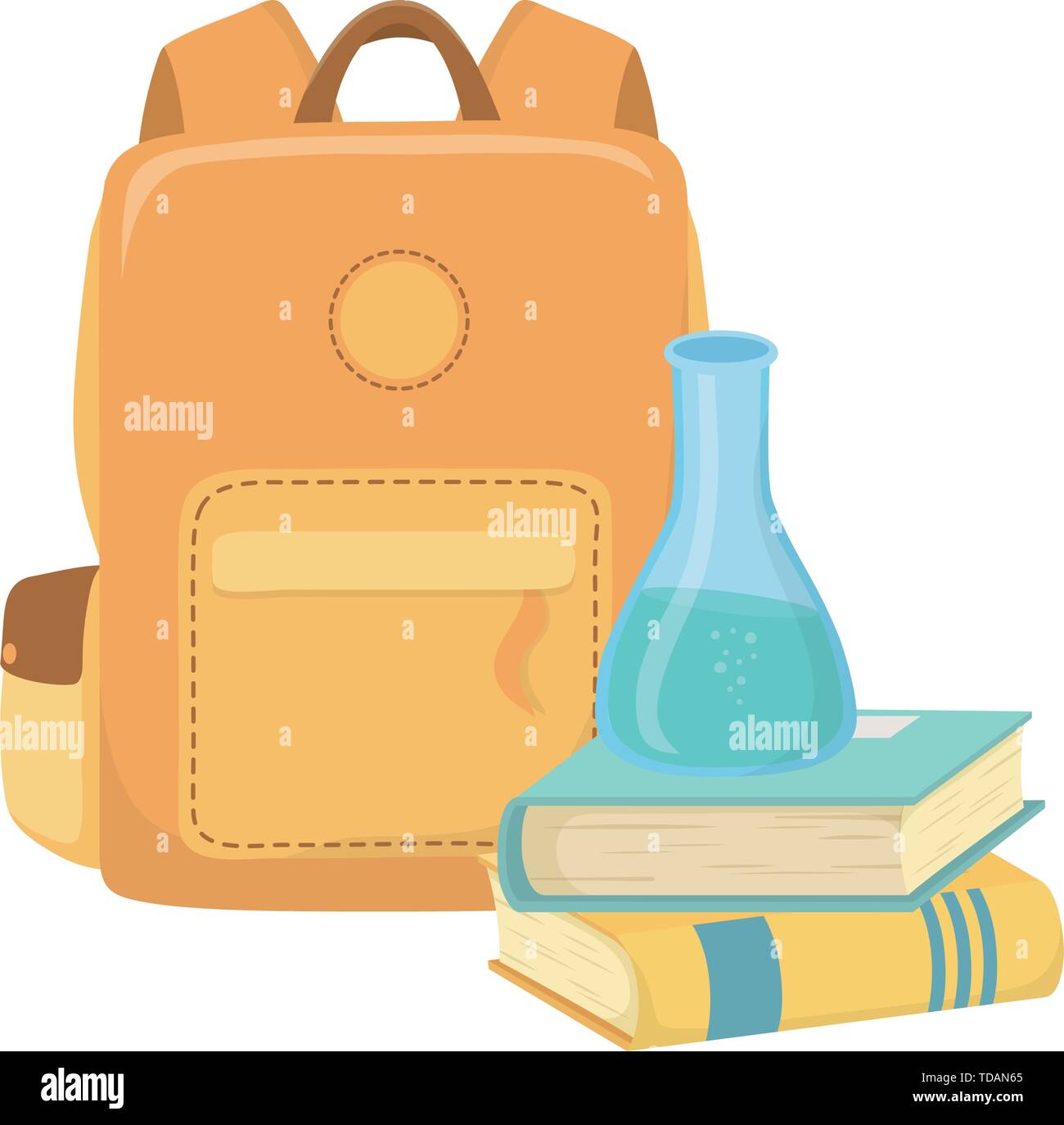 Bag design, School supply object education study lesson and class theme ...