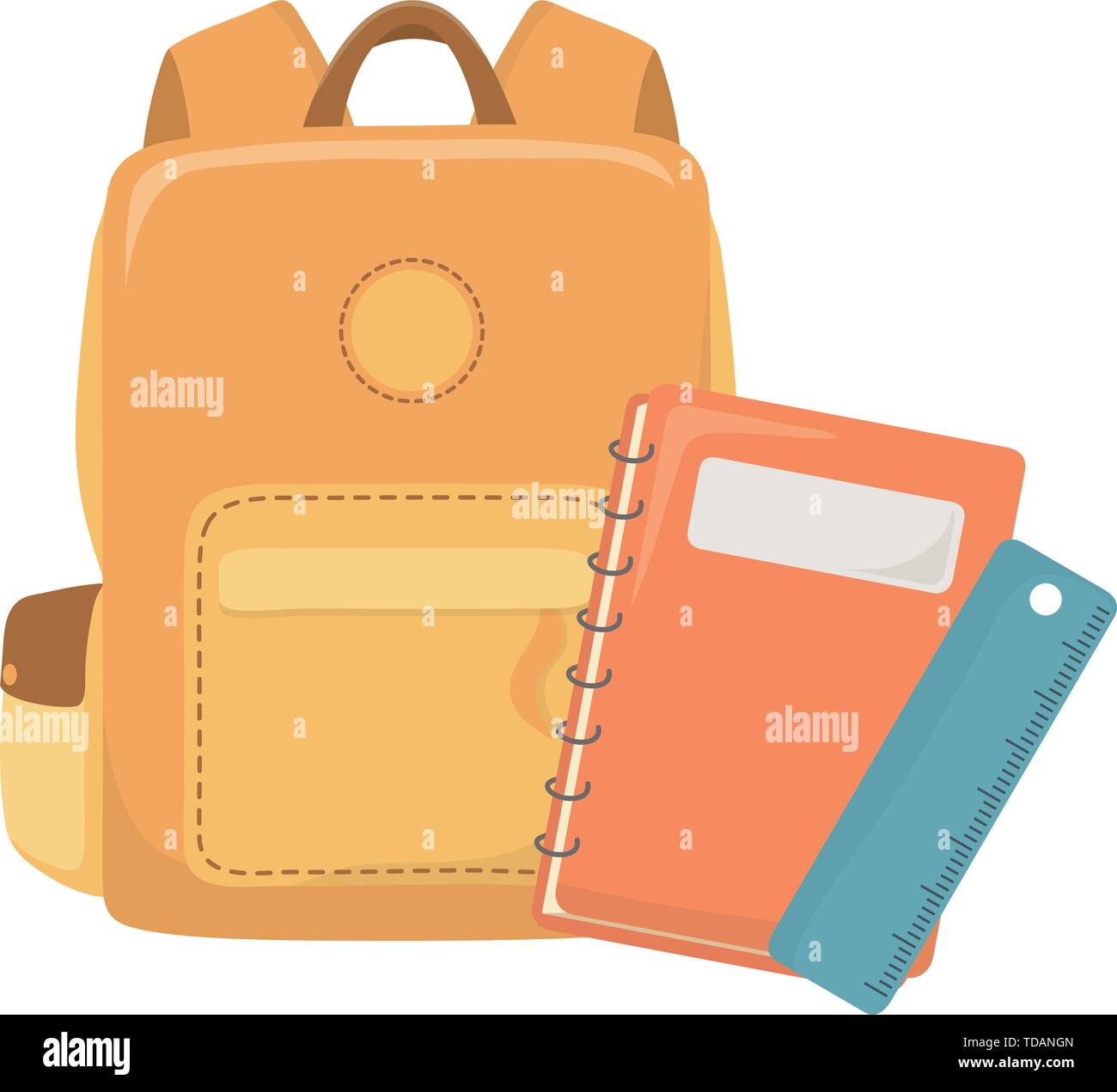 Bag design, School supply object education study lesson and class theme ...