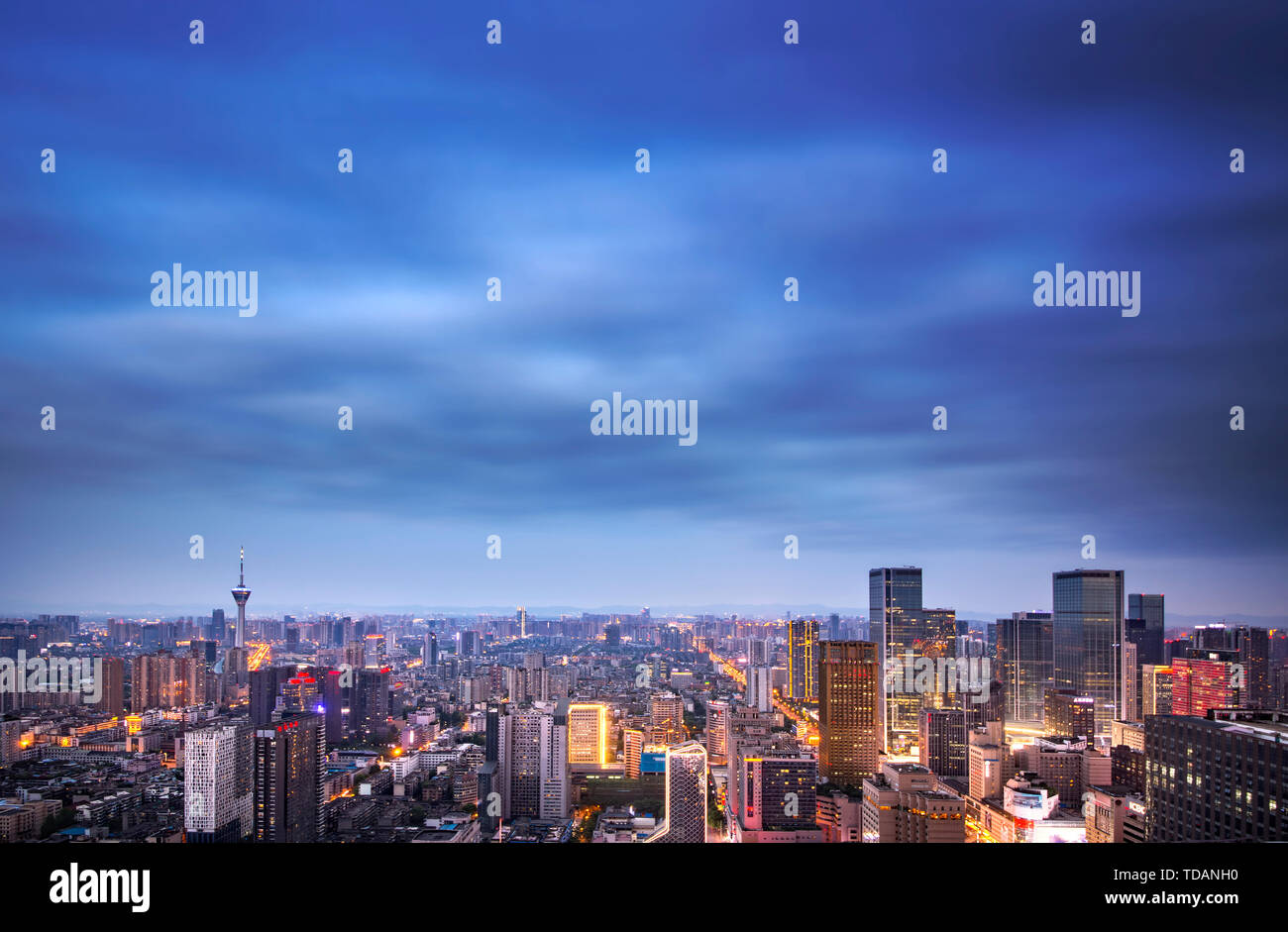 Chengdu Night Scene Stock Photo - Alamy