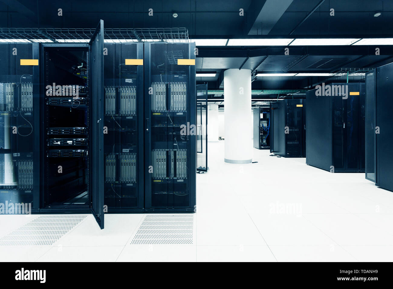 Telecommunication server in data center Stock Photo - Alamy