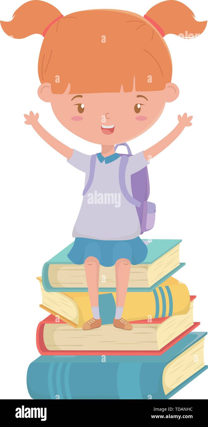 Girl kid design, School education learning knowledge study and class ...