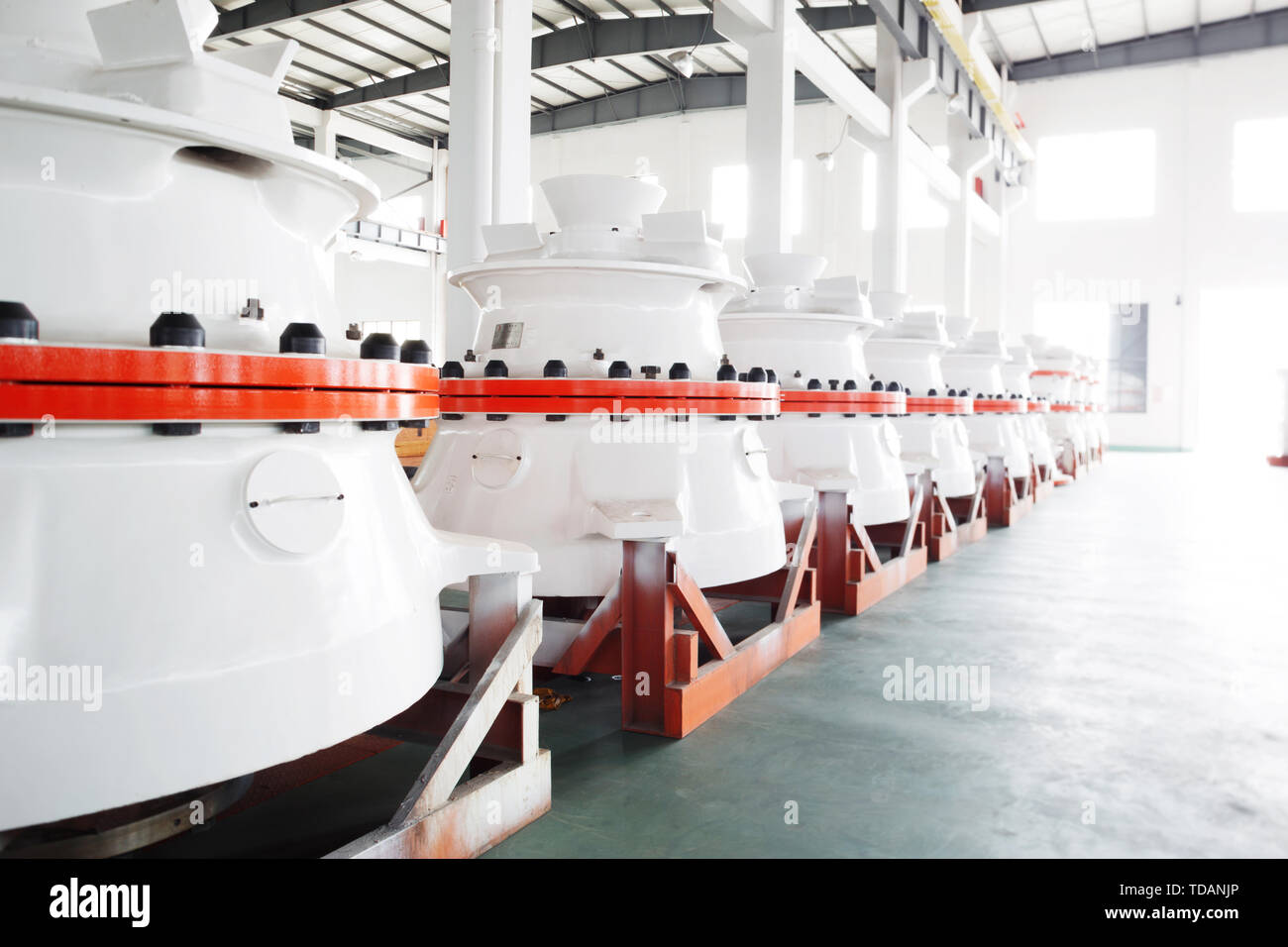 Modern mechanism factory interior Stock Photo - Alamy