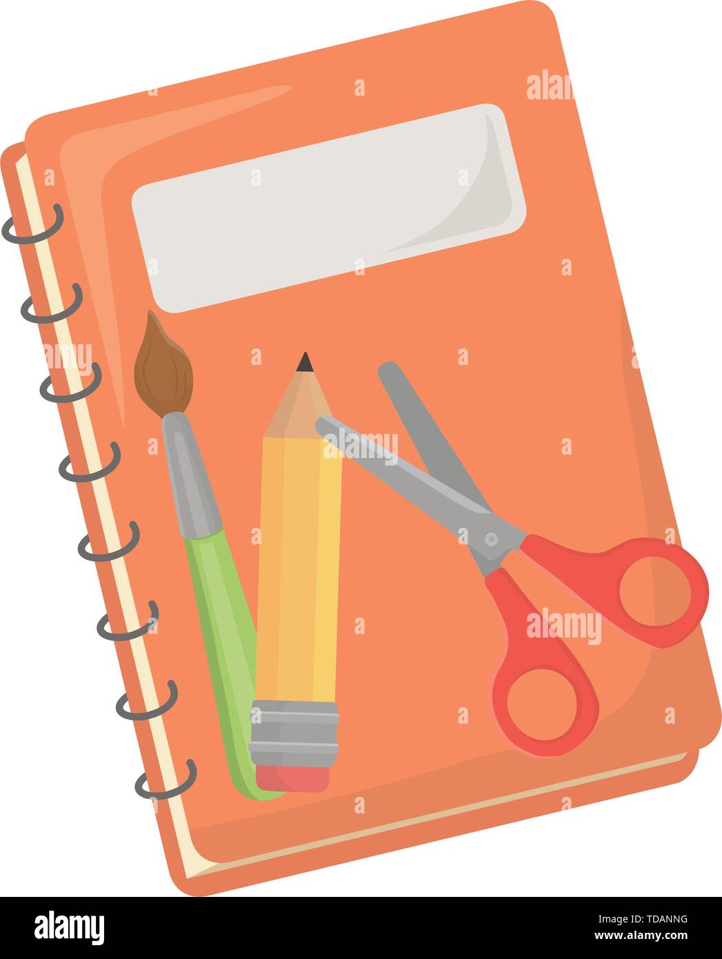 Notebook design, School supply object education study lesson and class ...