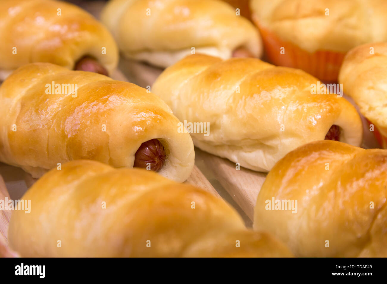 Bread baking close-up Stock Photo - Alamy