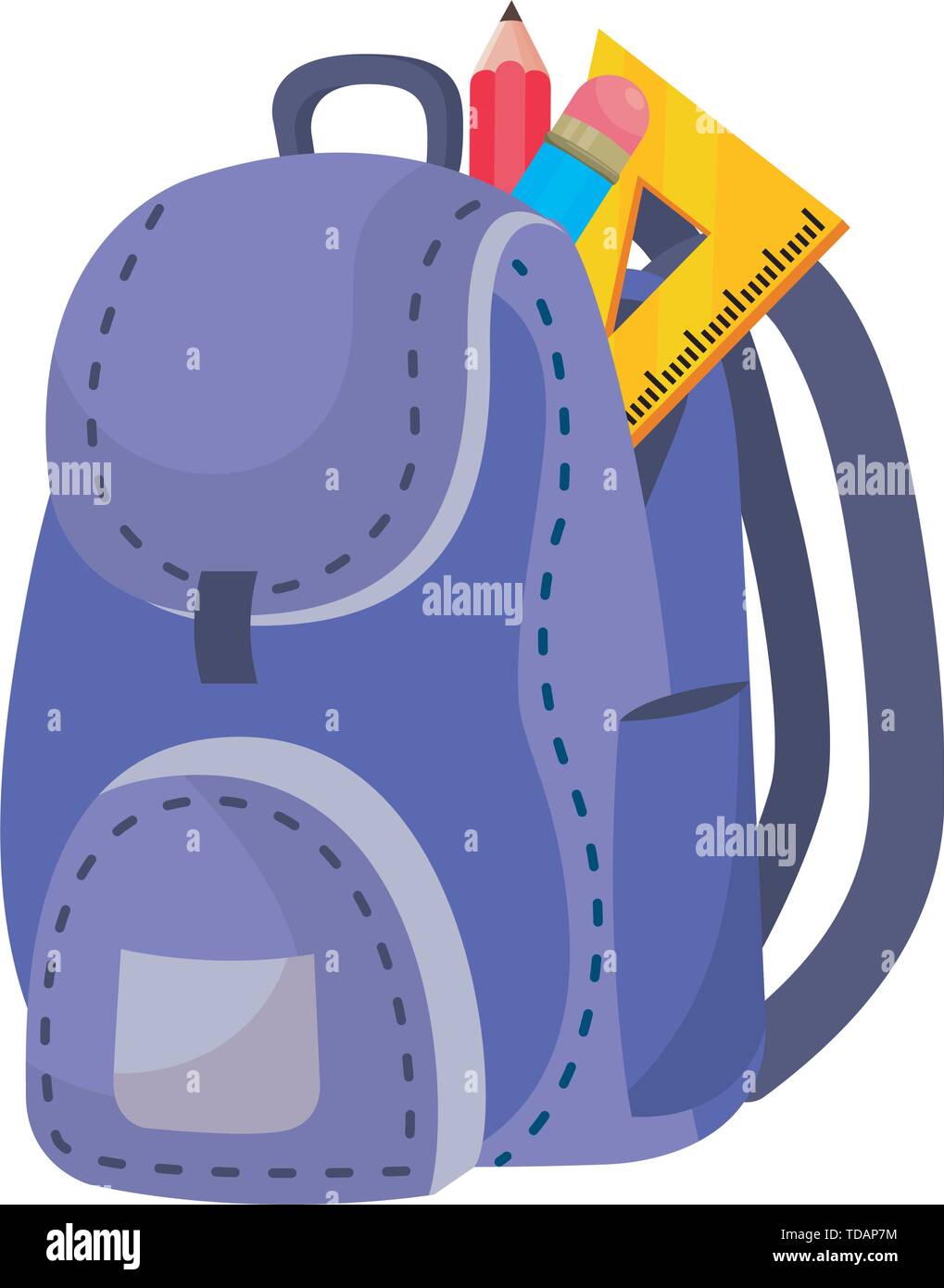 Bag design, School supply object education study lesson and class theme ...