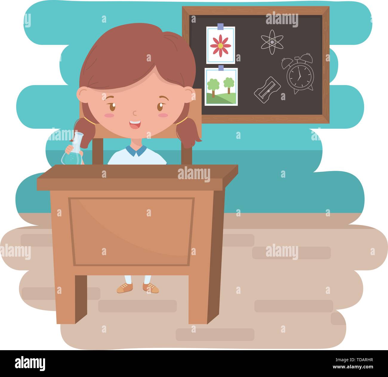 Girl kid design, School education learning knowledge study and class ...