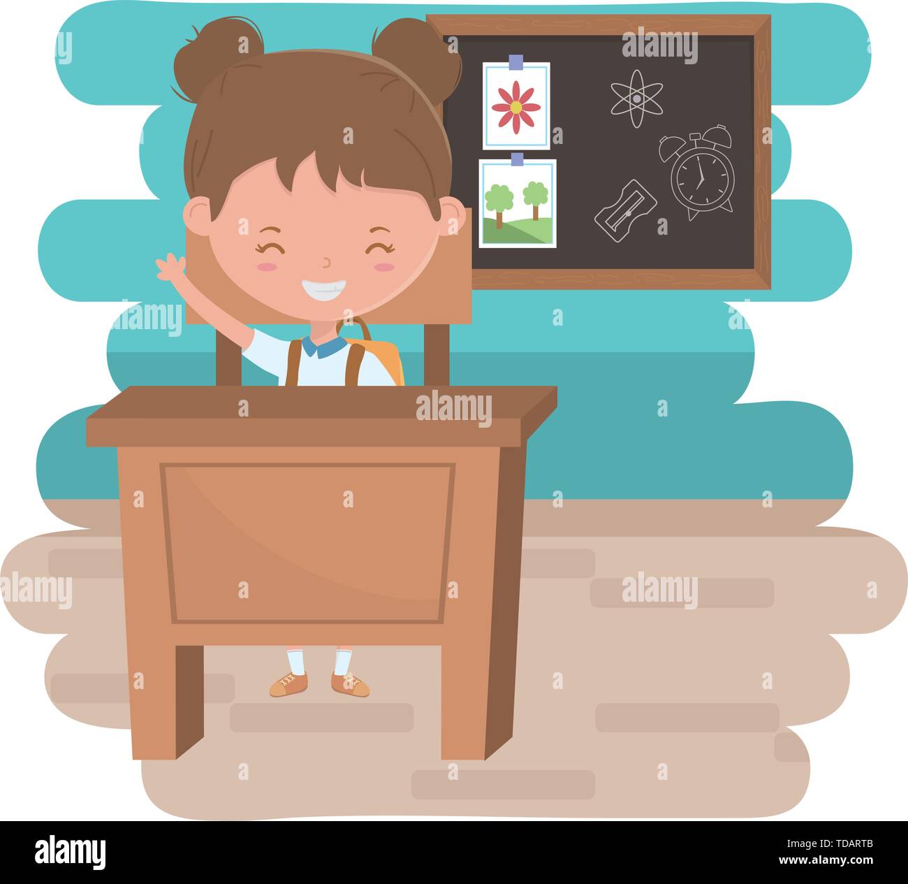 Girl kid design, School education learning knowledge study and class ...