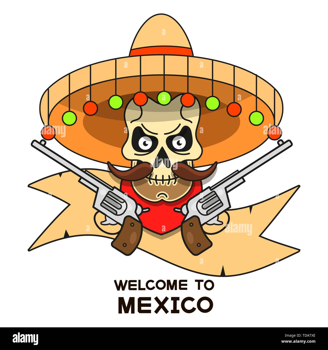 Mexican bandit skeleton Cut Out Stock Images & Pictures - Alamy