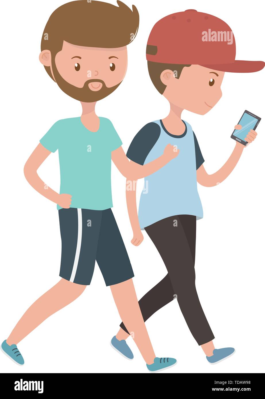 Avatars walking Stock Vector Images - Alamy