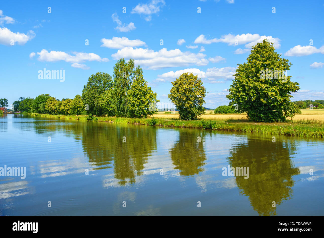 Tree lined lakeshore hi-res stock photography and images - Alamy