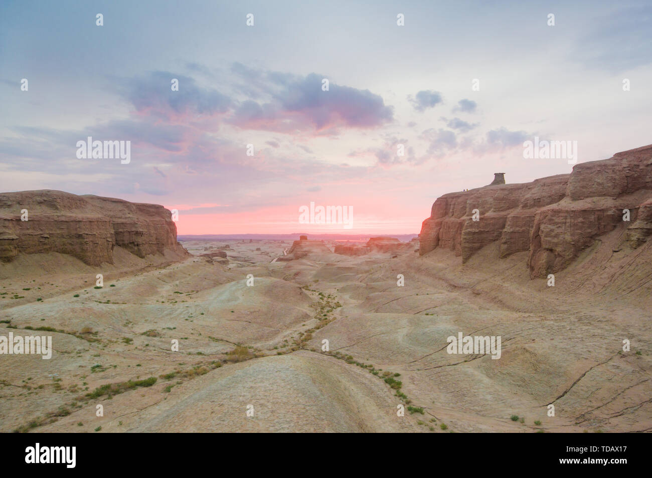 In the evening, the ghost city of Urhe, Xinjiang Stock Photo - Alamy
