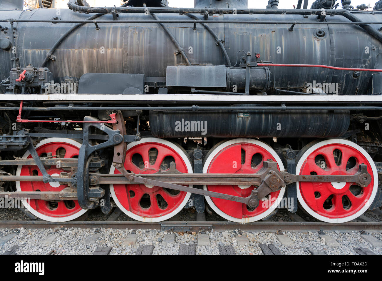 Steam locomotive wheels Stock Photo - Alamy