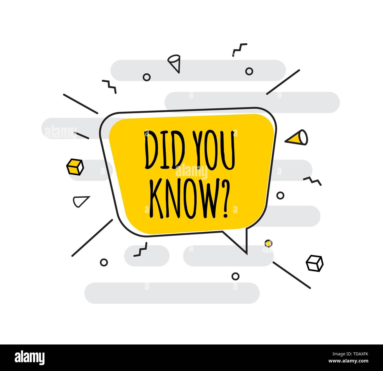 Interesting Fact Background. Did you know question. Vector Illustration ...