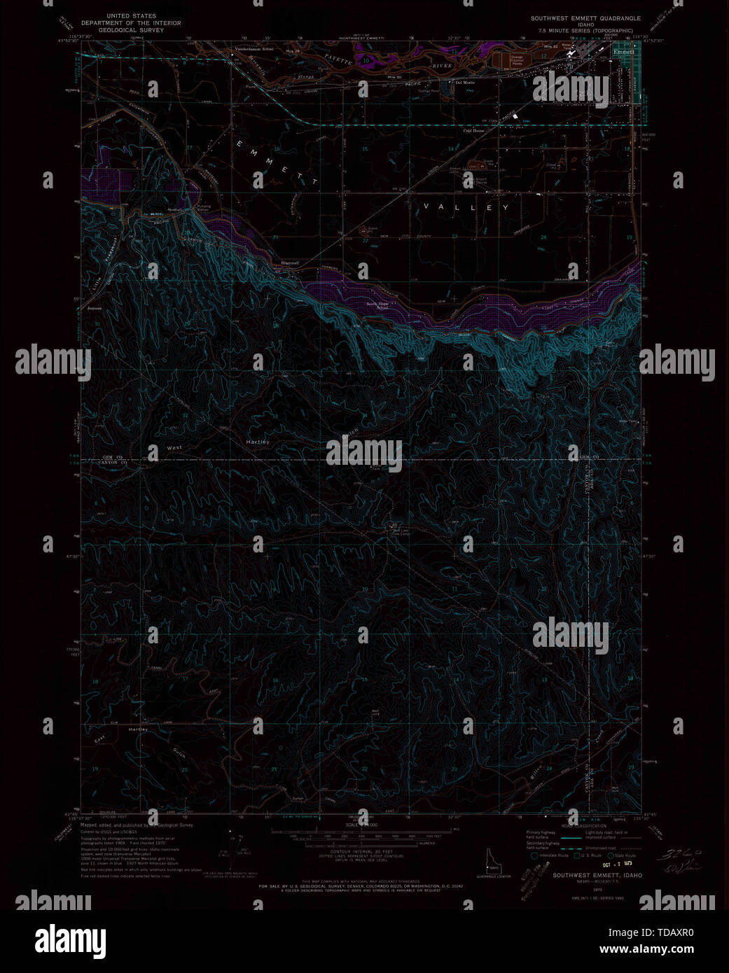 Emmett map hi-res stock photography and images - Alamy