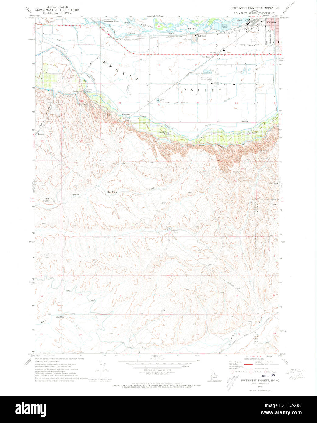 Emmett map hi-res stock photography and images - Alamy