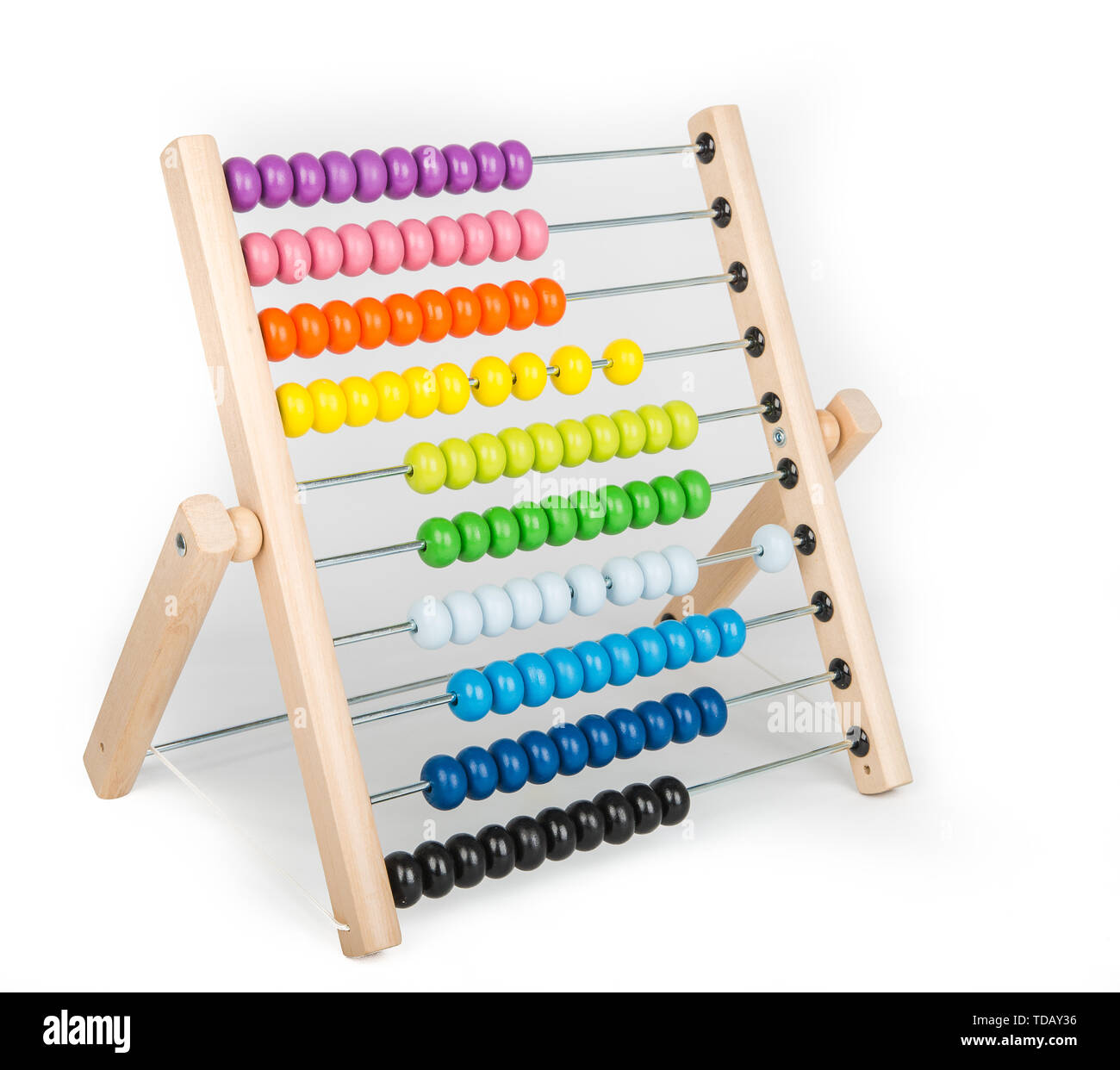 Abacus counting frame isolated on white Stock Photo - Alamy