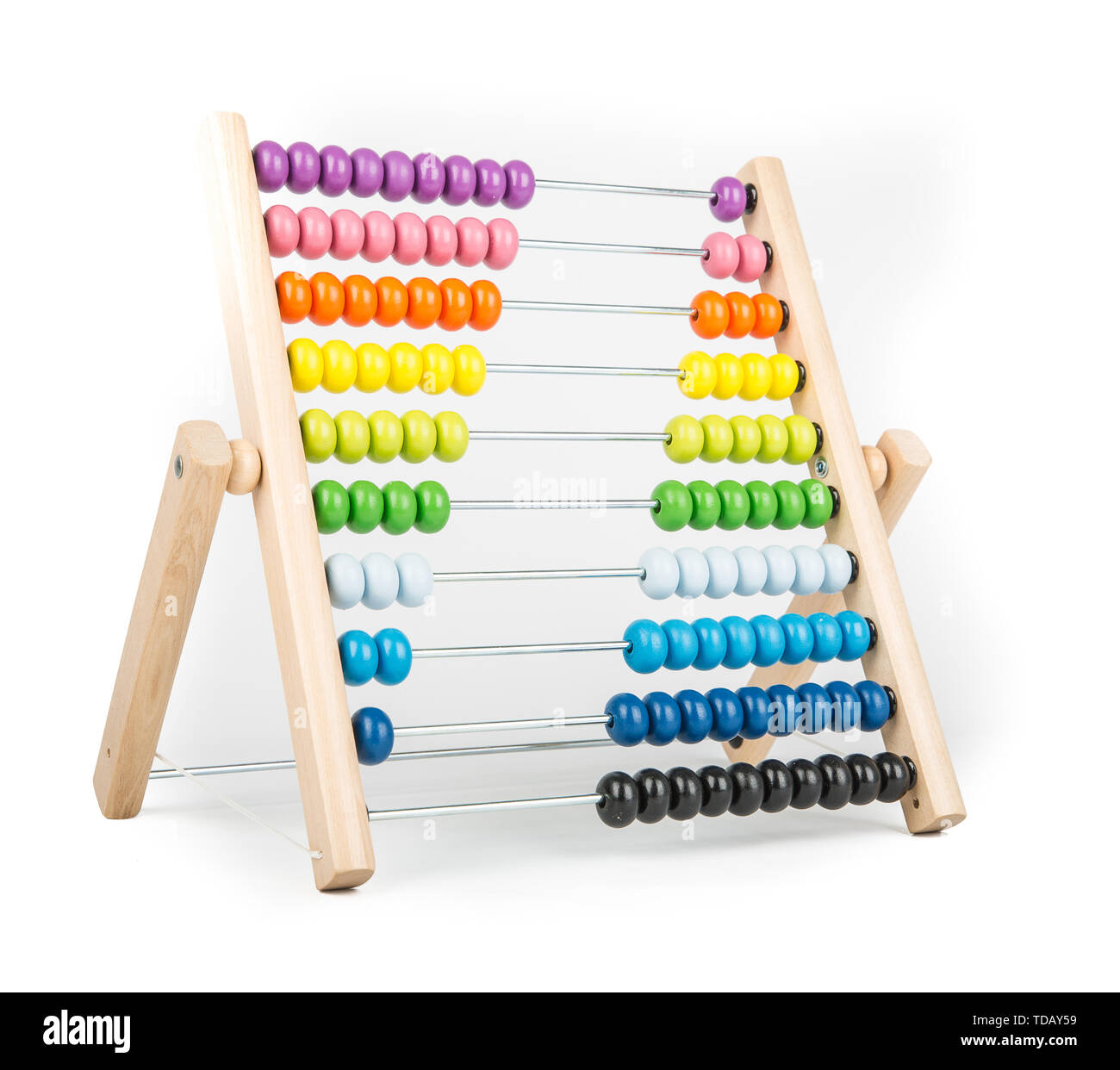 Abacus counting frame isolated on white Stock Photo - Alamy