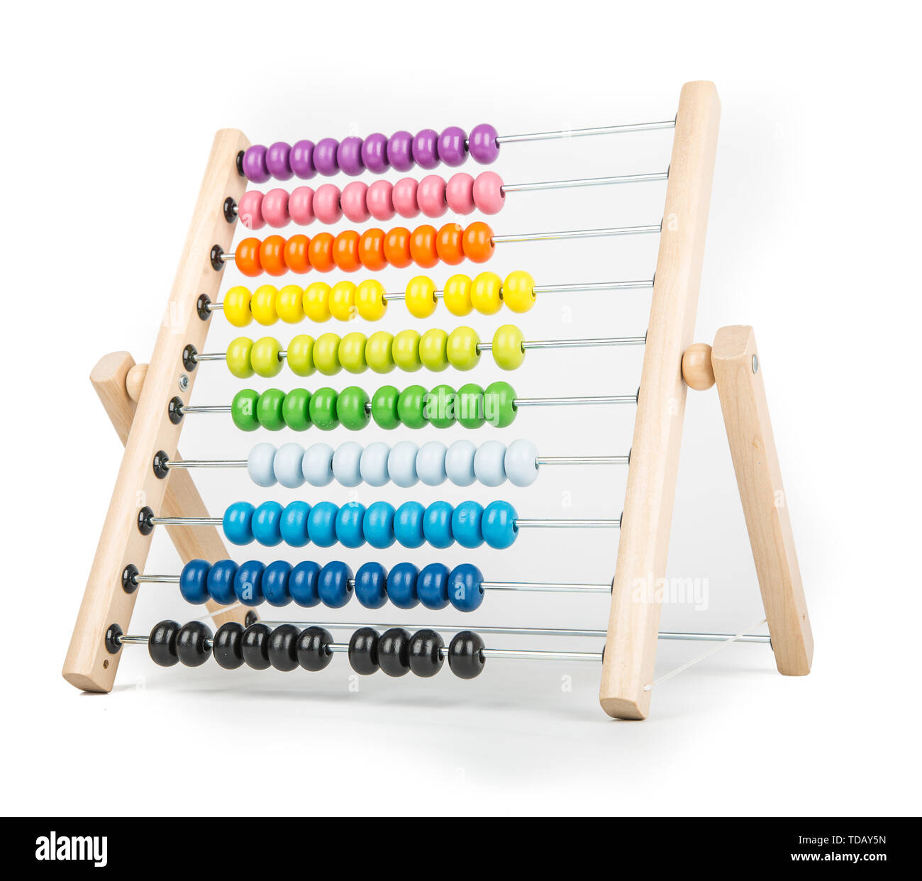 Abacus counting frame isolated on white Stock Photo - Alamy