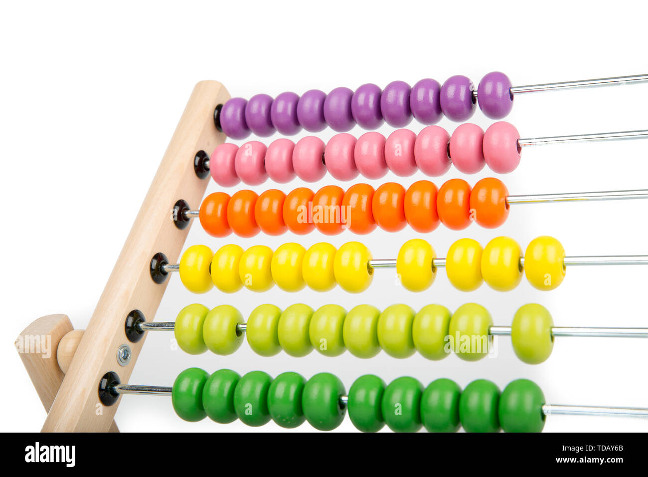 Abacus counting frame isolated on white Stock Photo - Alamy
