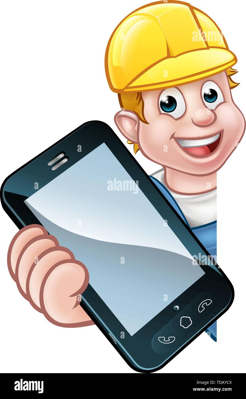 Handyman or Mechanic Phone Concept Stock Vector Image & Art - Alamy