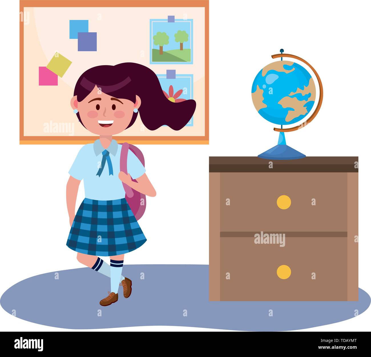 Girl kid design, School education learning knowledge study and class ...