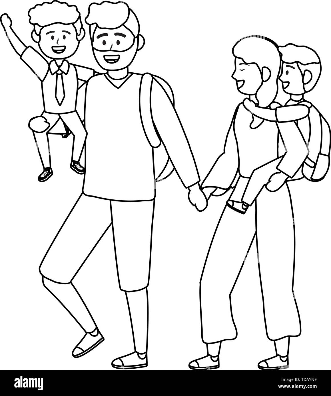 Family With Kids Going To School Design Family Activities Relationship family-with-kids-going-to-school-design-family-activities-relationship