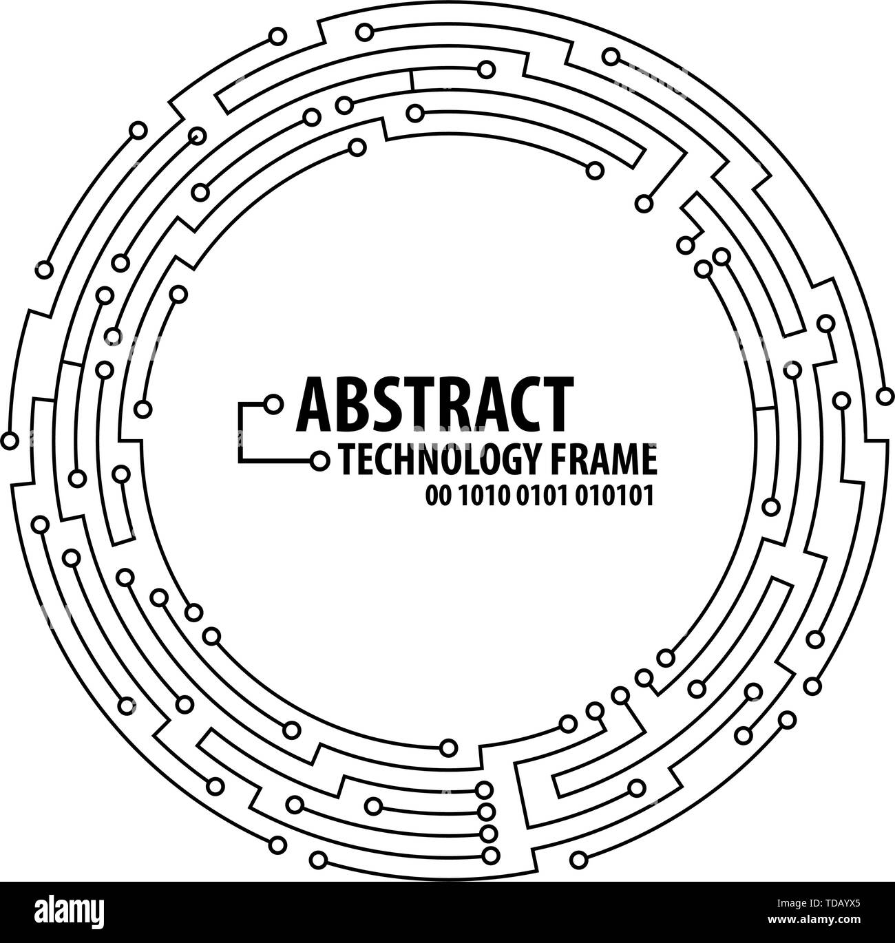 Abstract technology round frame Stock Vector Image & Art - Alamy