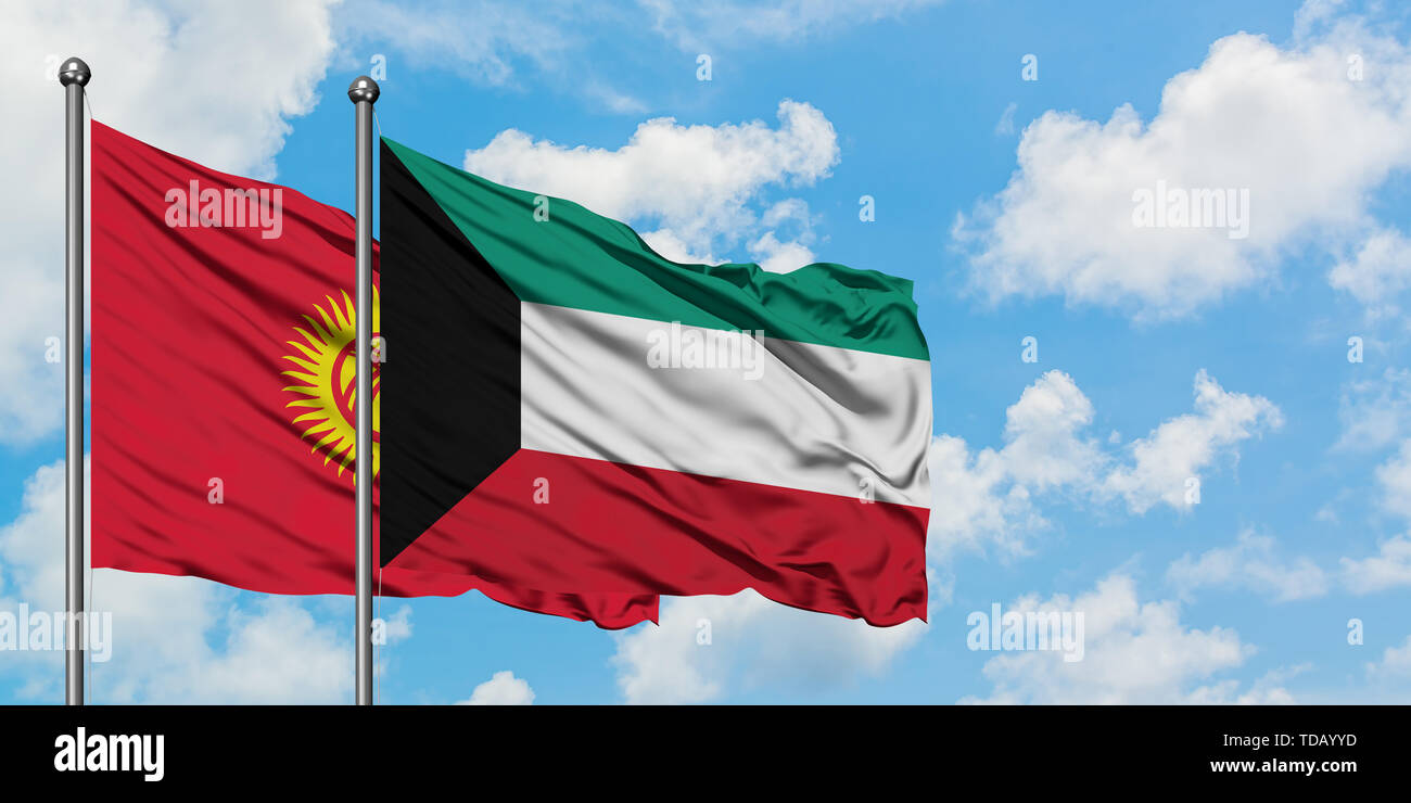 Waving flag kyrgyzstan kuwait hi-res stock photography and images - Alamy