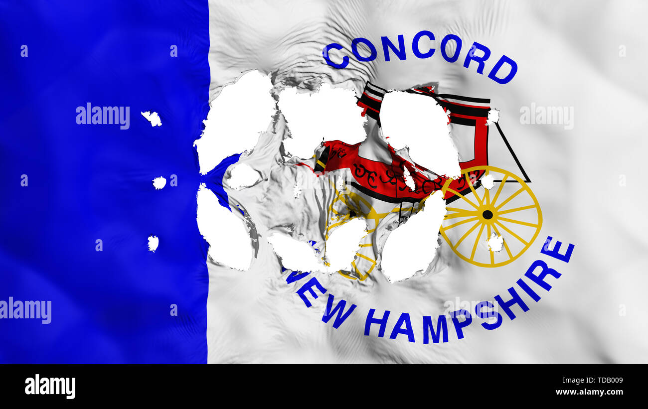 Holes in Concord capital city flag Stock Photo - Alamy