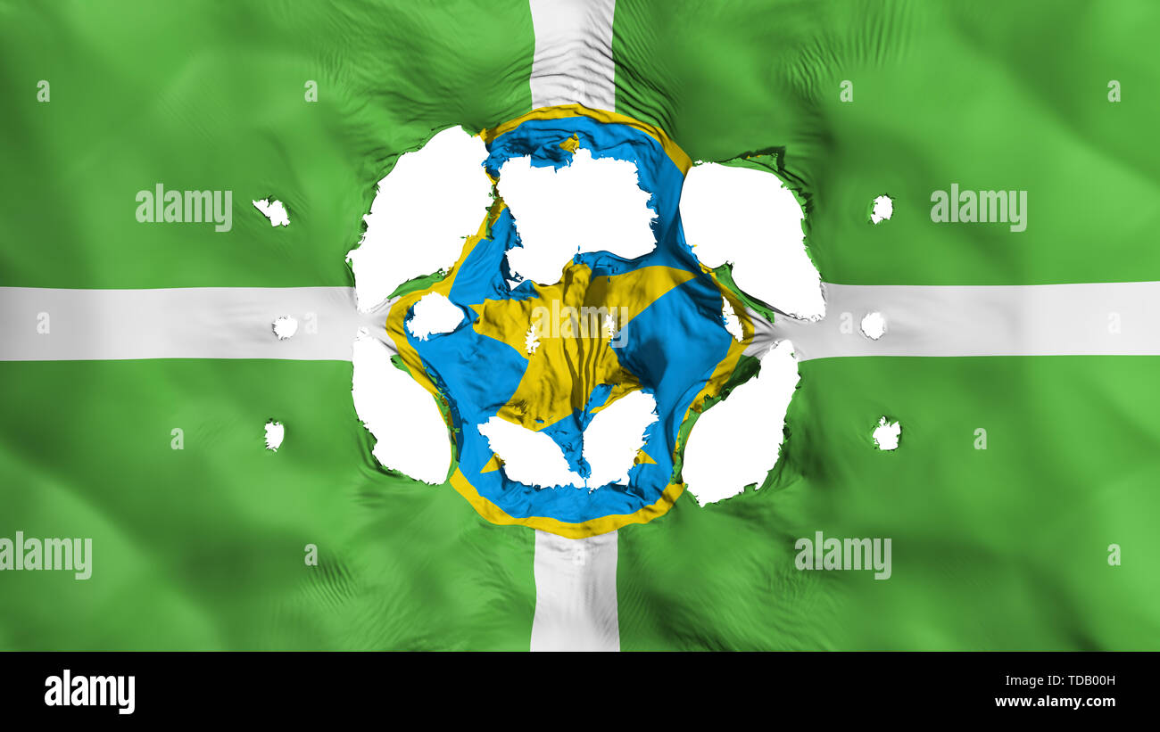 Holes in Jackson capital city flag Stock Photo - Alamy