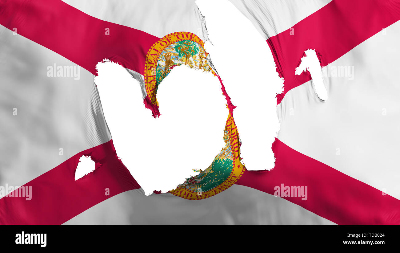 Ragged Florida state flag Stock Photo - Alamy