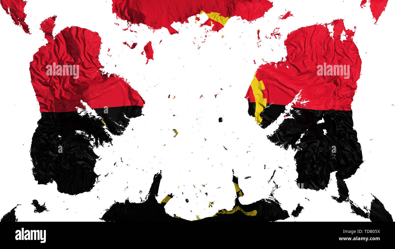 Angola 3d tattered waving hi-res stock photography and images - Alamy