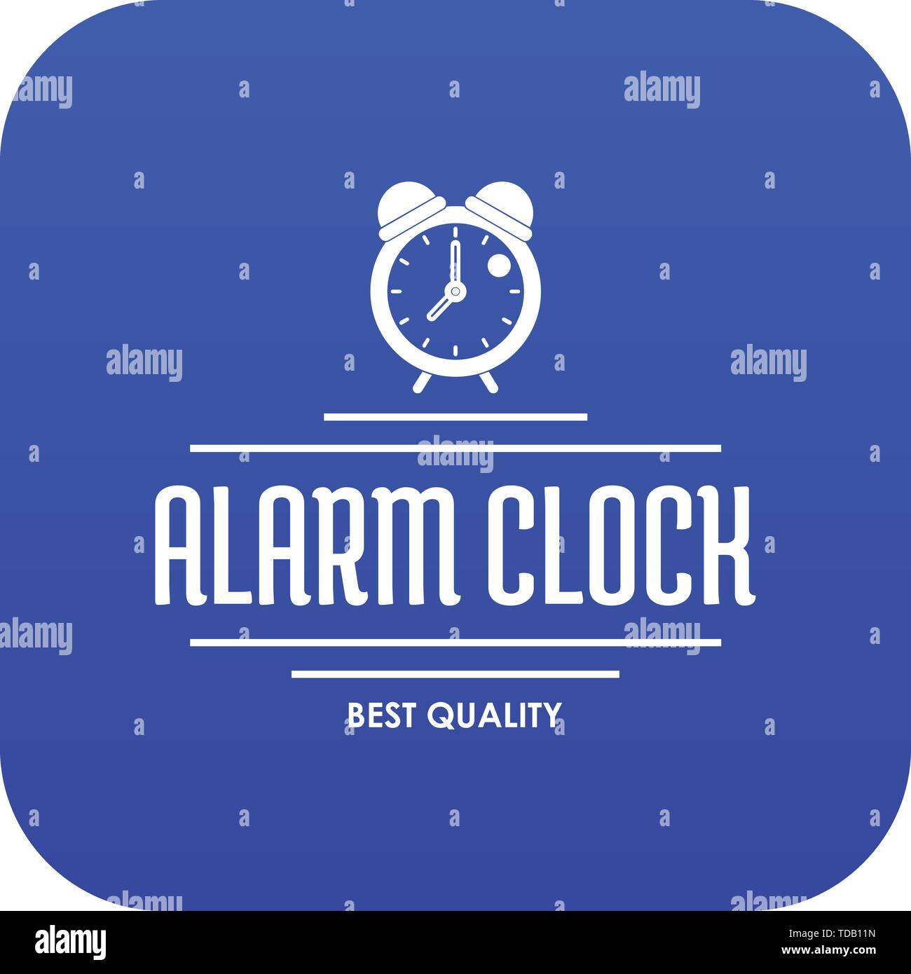 Alarm clock icon blue vector Stock Vector Image & Art - Alamy