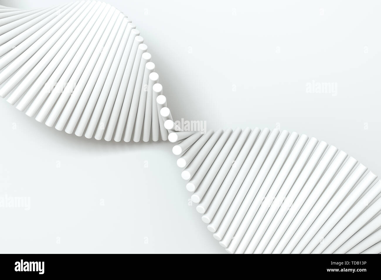 Three-dimensional rendering, spiral DNA with white background Stock ...
