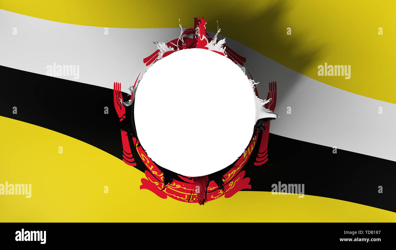 Bandar Seri Begawan flag ripped apart Stock Photo - Alamy