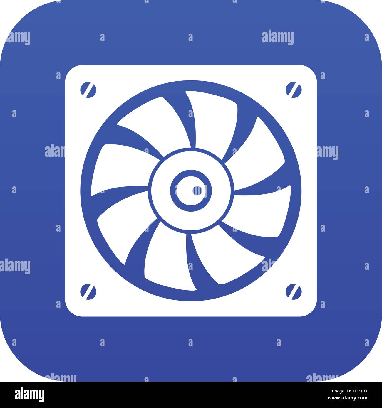 Computer fan icon digital blue Stock Vector Image & Art - Alamy