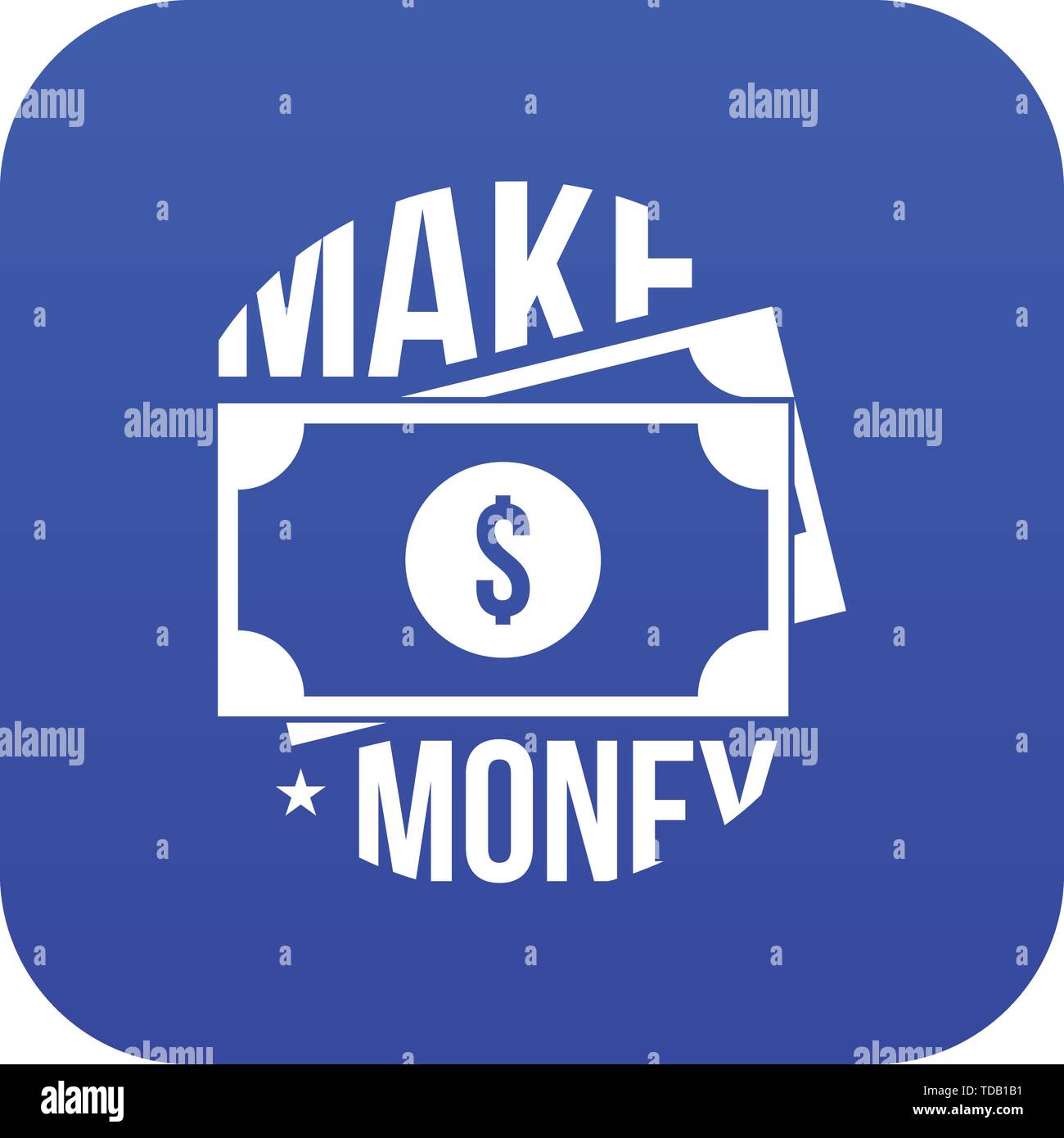 Make money icon blue vector Stock Vector Image & Art - Alamy
