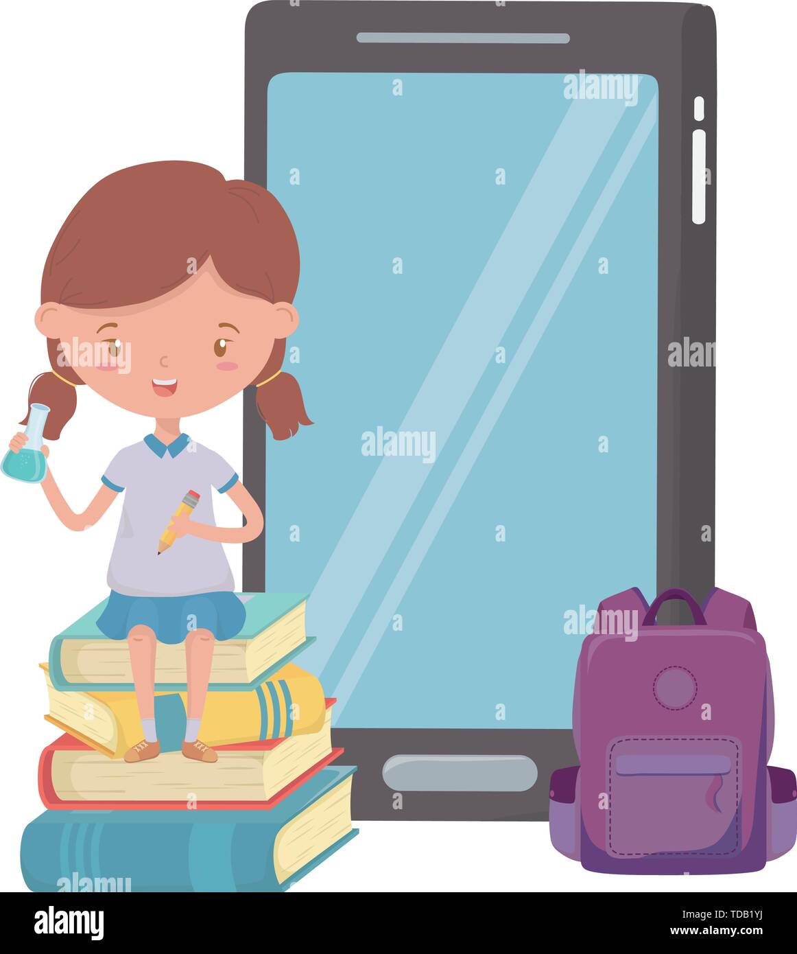 Girl kid design, School education learning knowledge study and class ...